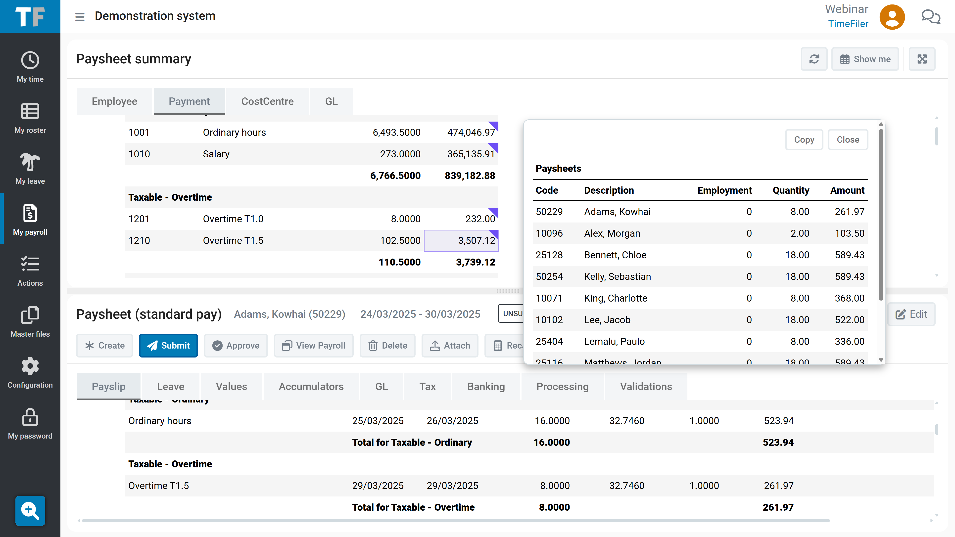 Payroll | Feature | TimeFiler